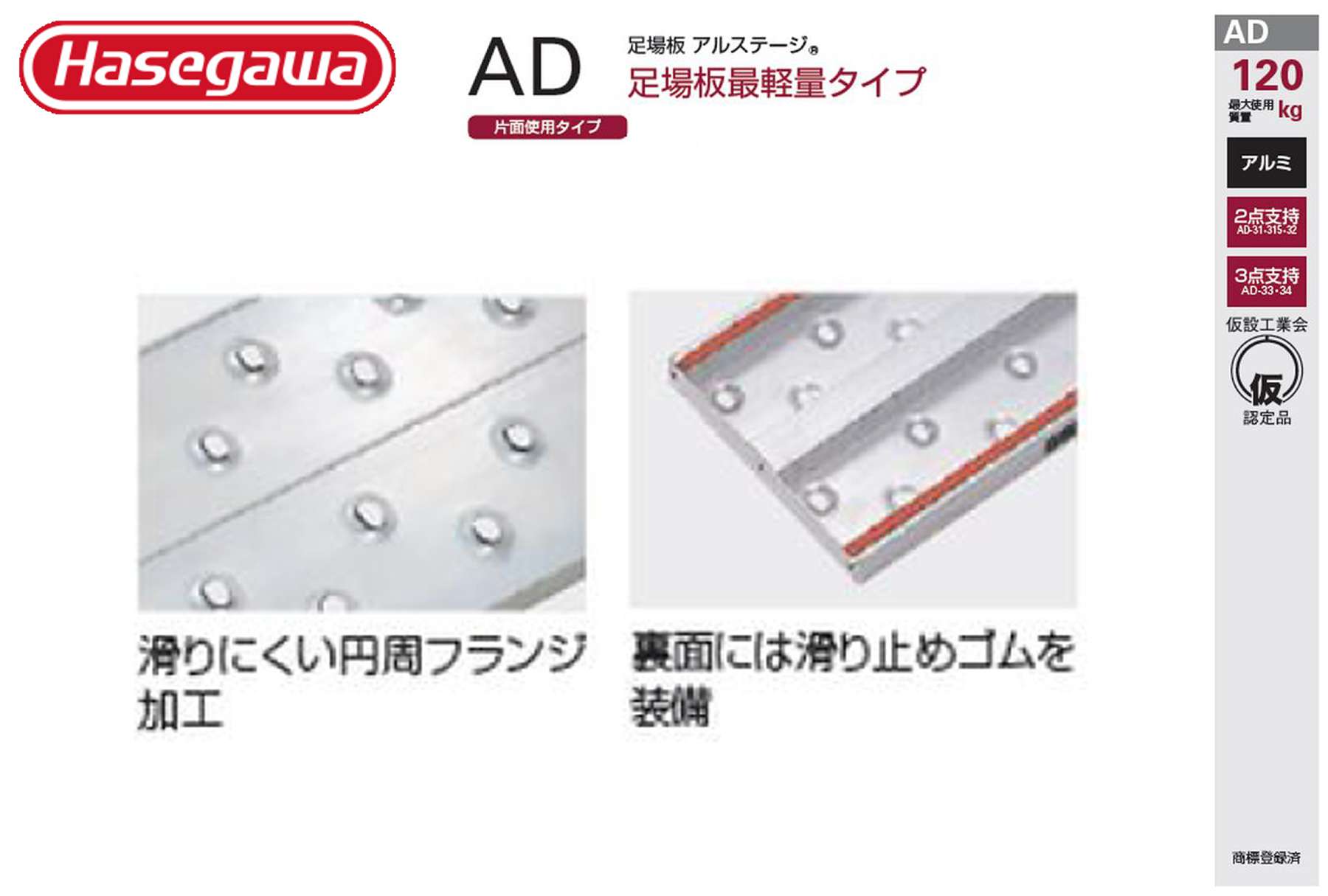 AD-32 AD-33 長谷川(ハセガワ) 足場板 アルステージ | クニハモブログ